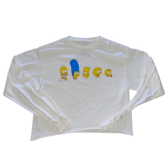 Simpsons | Tops | The Simpsons Vintage Style Longsleeve Crop Top Womens ...